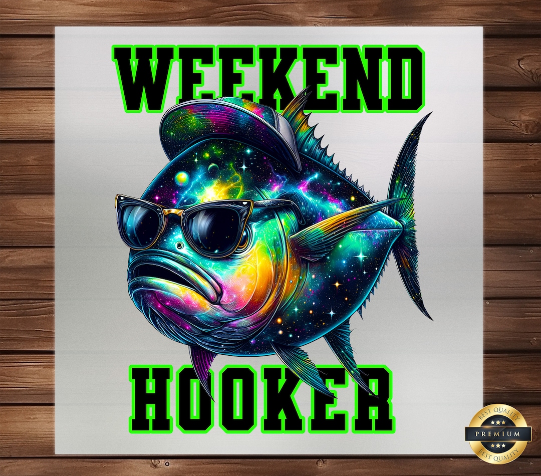 Neon Fishing Sea DTF Transfer, Vibrant Ocean Angler Design, DIY Craft ...