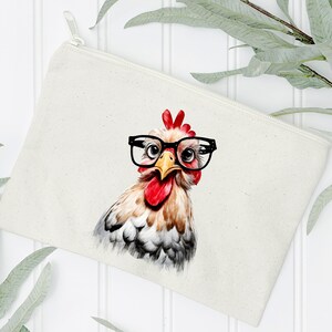 Geek Nerd Chicken DTF Transfer: Quirky Scholarly Design - Etsy