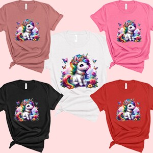 Baby Unicorn DTF Transfer: Enchanted Garden DIY Design - Etsy