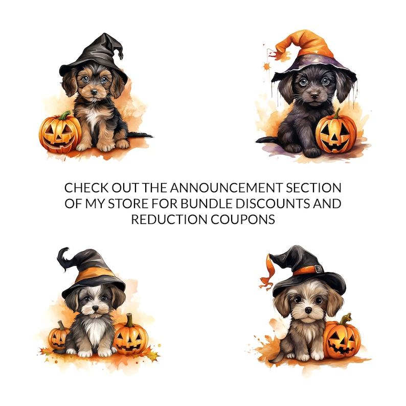 Halloween Puppy Clipart, Halloween Dog, Halloween Clipart, Digital ...