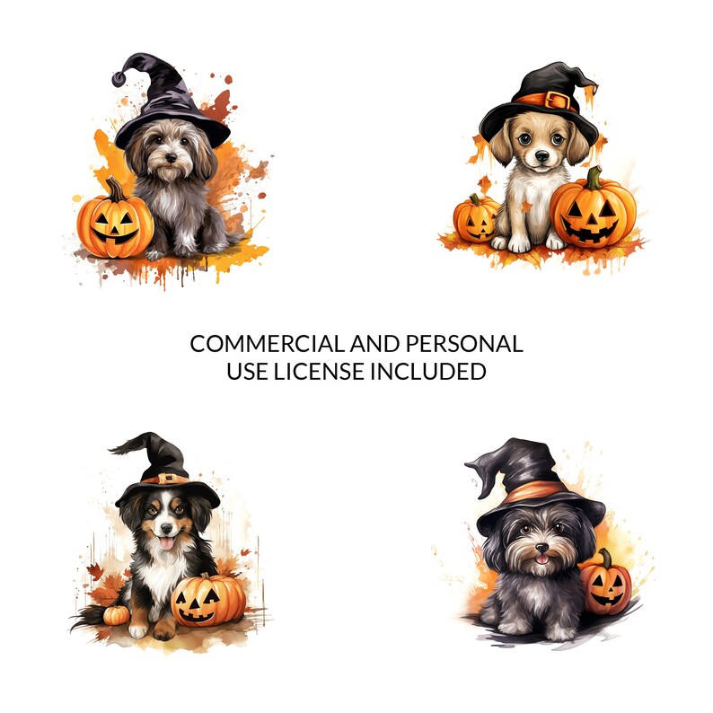 Halloween Puppy Clipart, Halloween Dog, Halloween Clipart, Digital ...