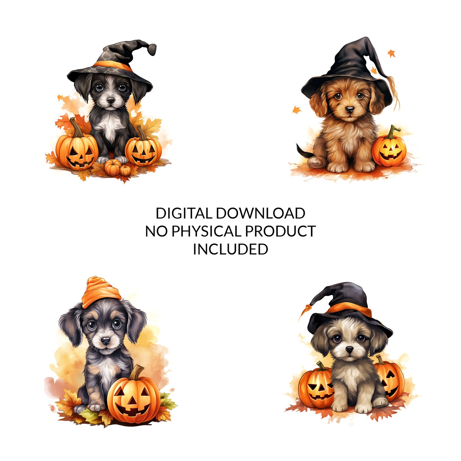 Halloween Puppy Clipart, Halloween Dog, Halloween Clipart, Digital ...