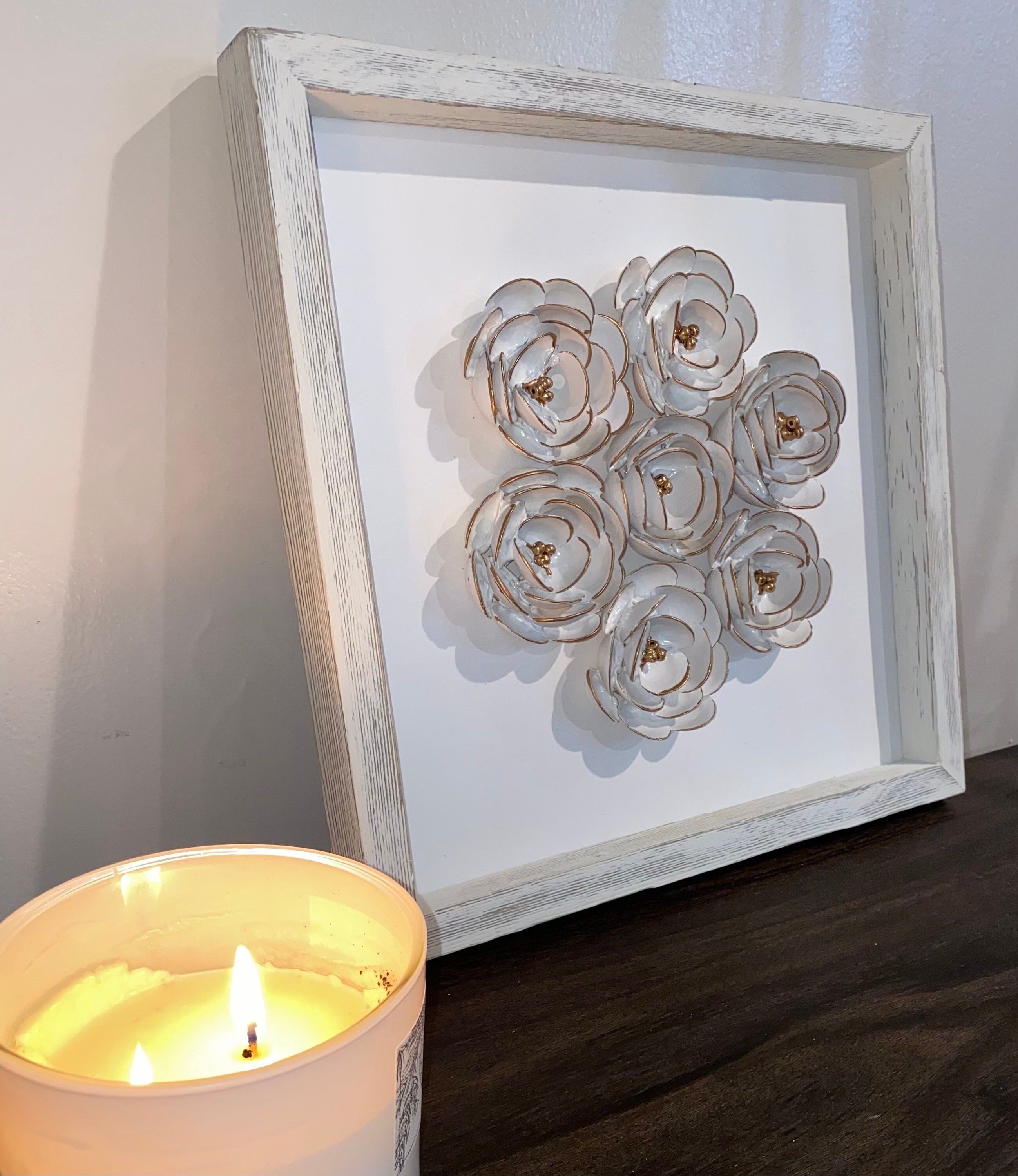 Seashell Flower Wall Art - Etsy