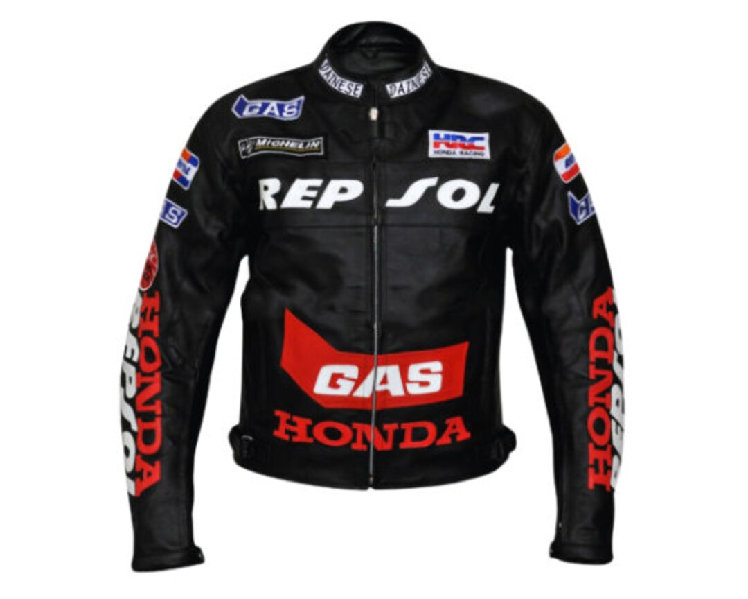 Men's Honda Repsol Handmade Quilted Motorcycle Leather Jacket Vintage ...