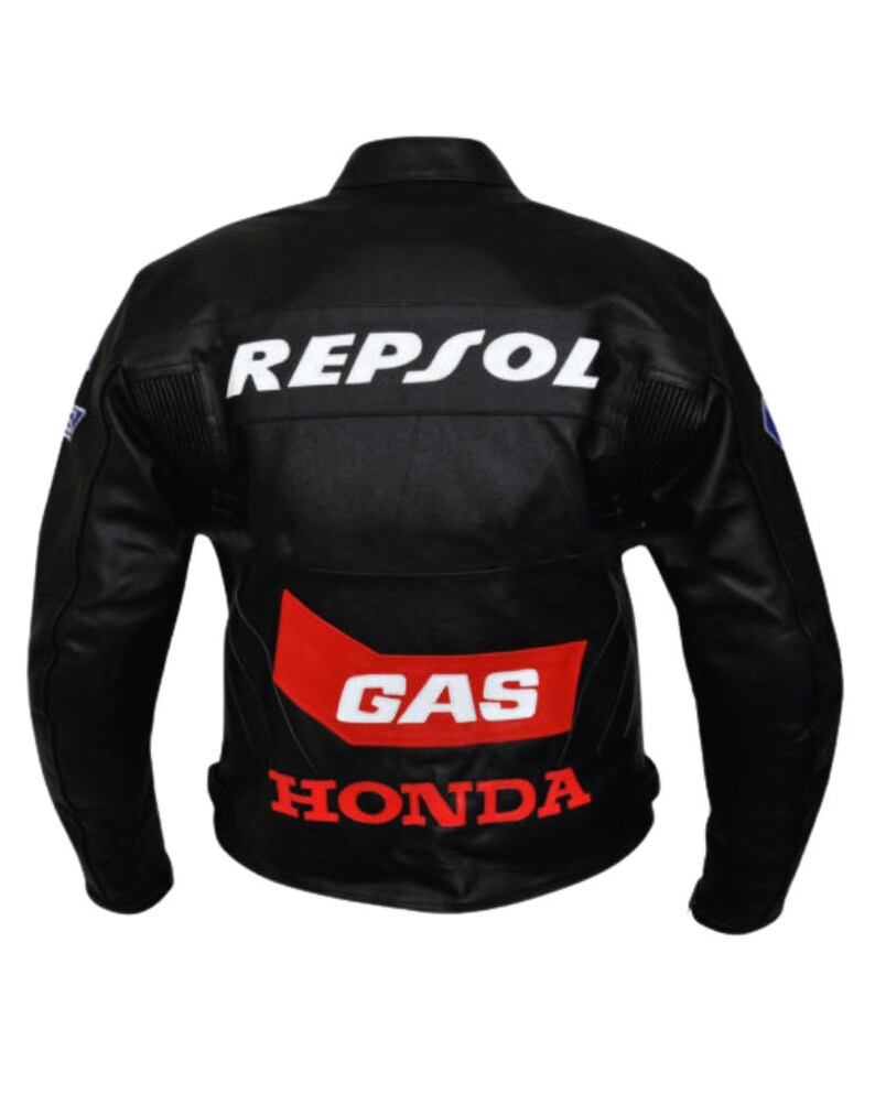 Men's Honda Repsol Handmade Quilted Motorcycle Leather Jacket Vintage ...