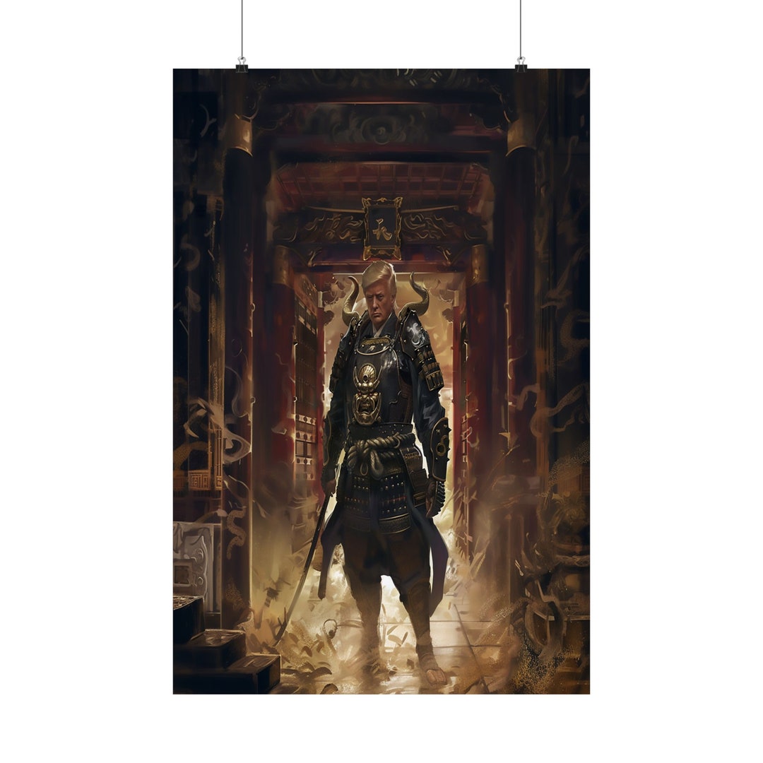 Patriotic Samurai Warrior Donald Trump Poster - Etsy