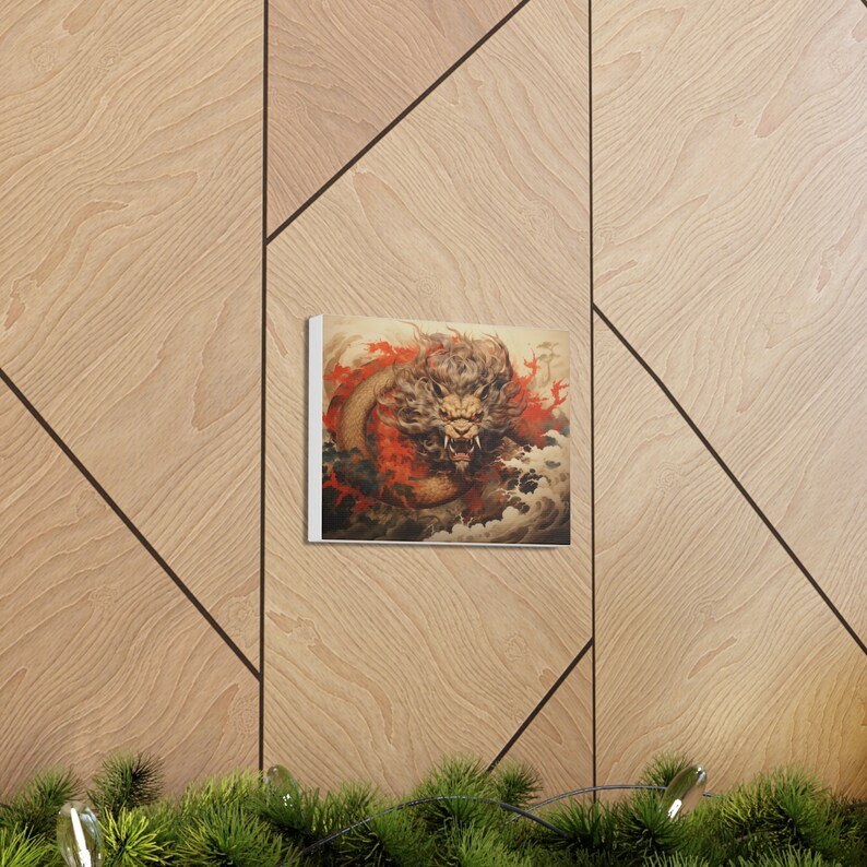 Ancient Japanese Dragon Canvas Gallery Wraps - Etsy