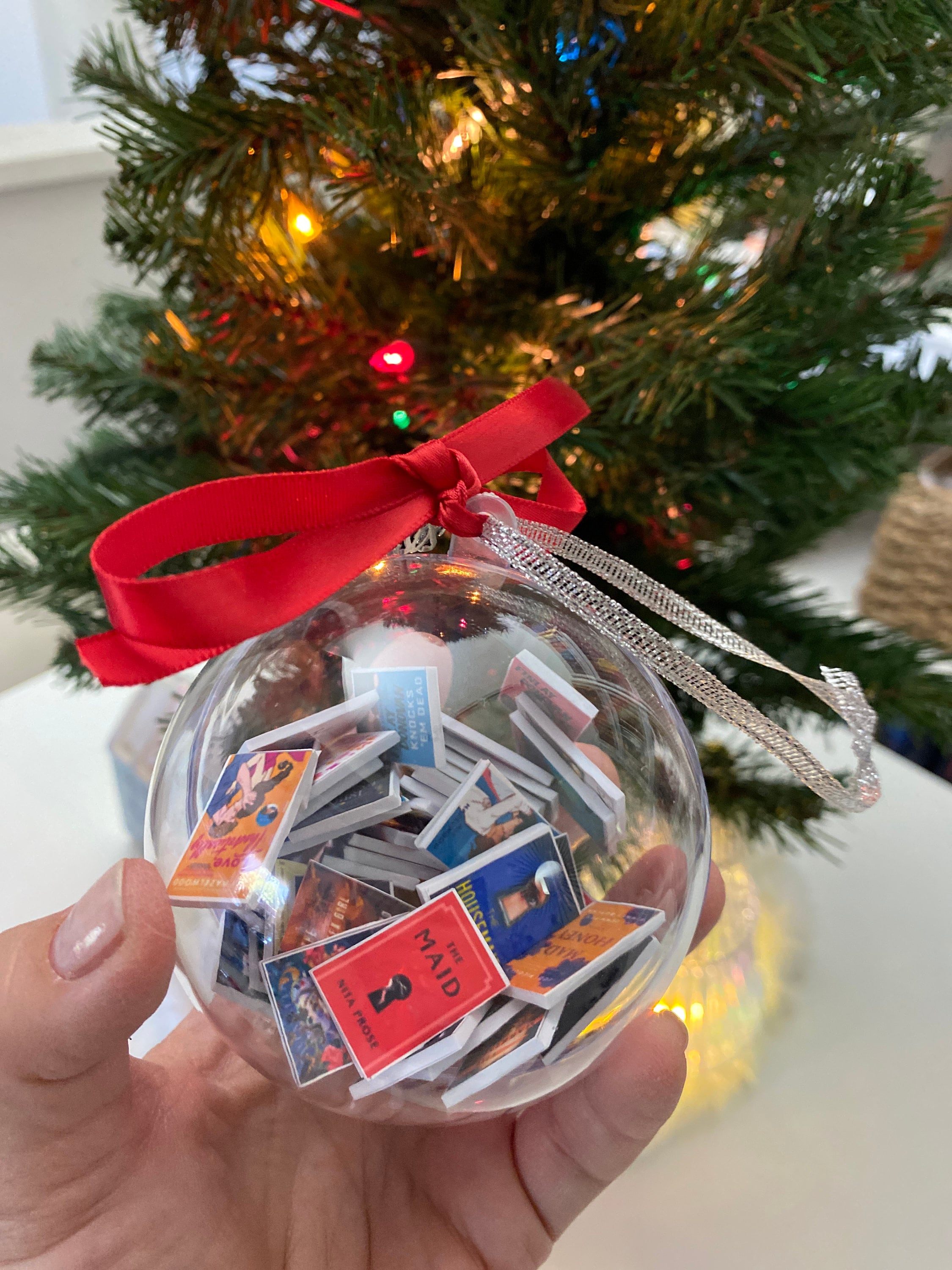 Custom Mini Book Filled Ornament - Etsy