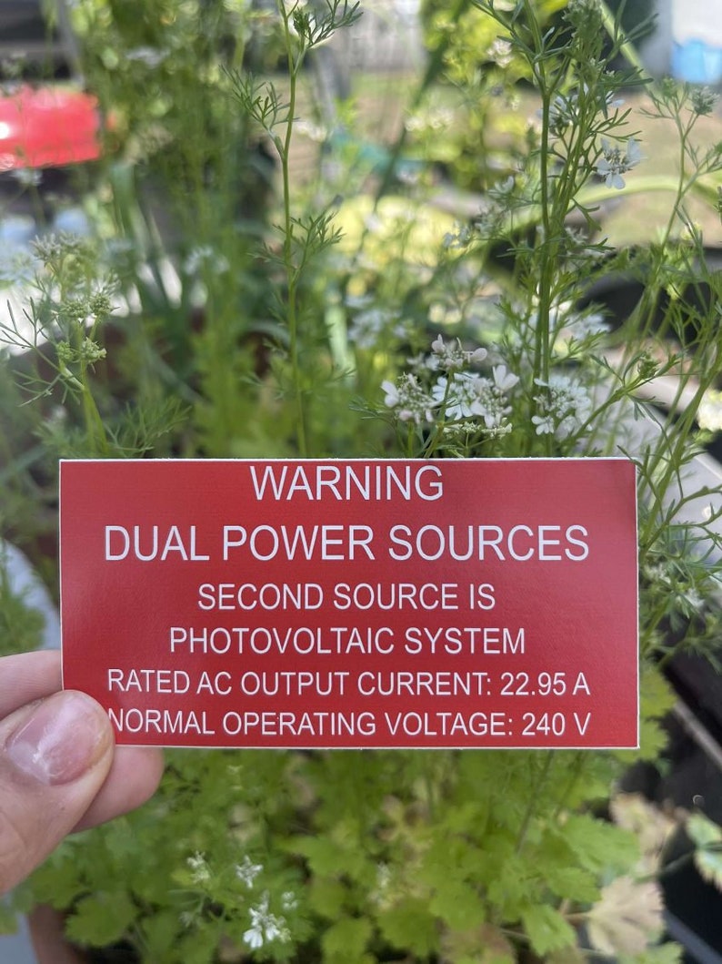 Solar Placards, Solar Labels, Solar Stickers, Solar, Photovoltaic. - Etsy