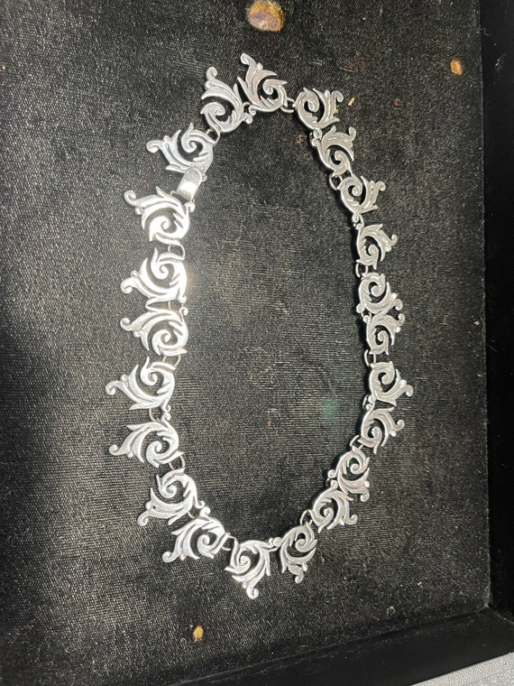 Taxco Mexico Sterling Silver Necklace Choker Gem