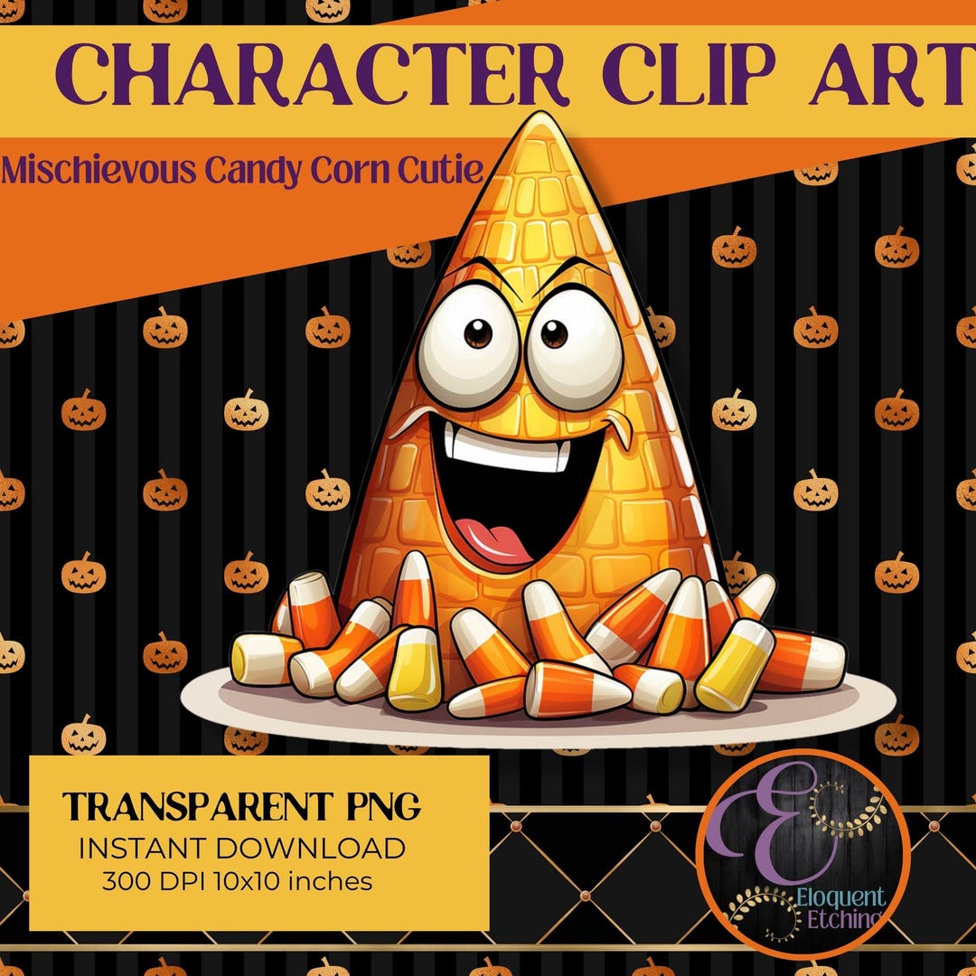 Candy Corn Cutie Clip Art, Halloween PNG (digital Download) - Etsy