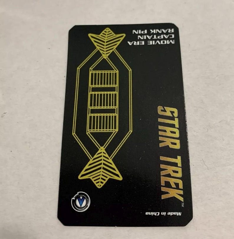 Star Trek Movie Era Captain Rank Pin - Etsy