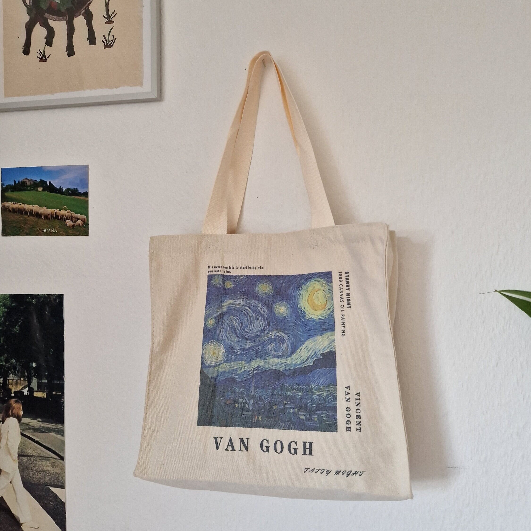Aesthetic Van Gogh Tote Bag Jute Bag Stylistic Tote Bag - Etsy
