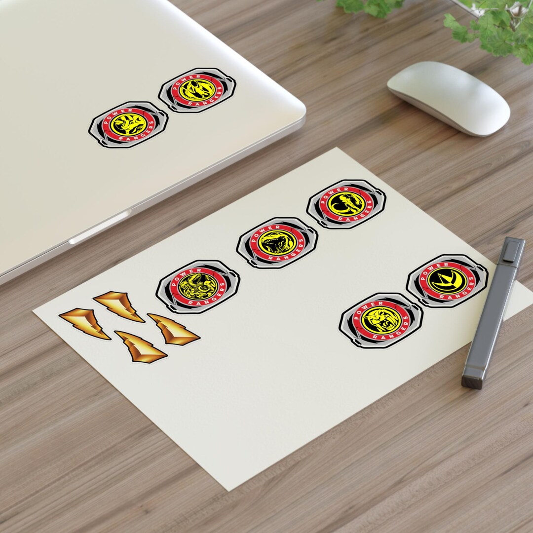 Power Ranger Sticker Sheets, Morpher and Thunderbolt Stickers ...