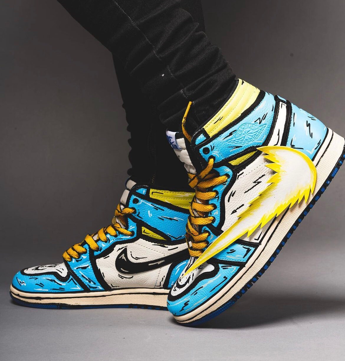 Blue Anime Cartoon High Top Jordan 1 Custom Jordan 1s - Etsy