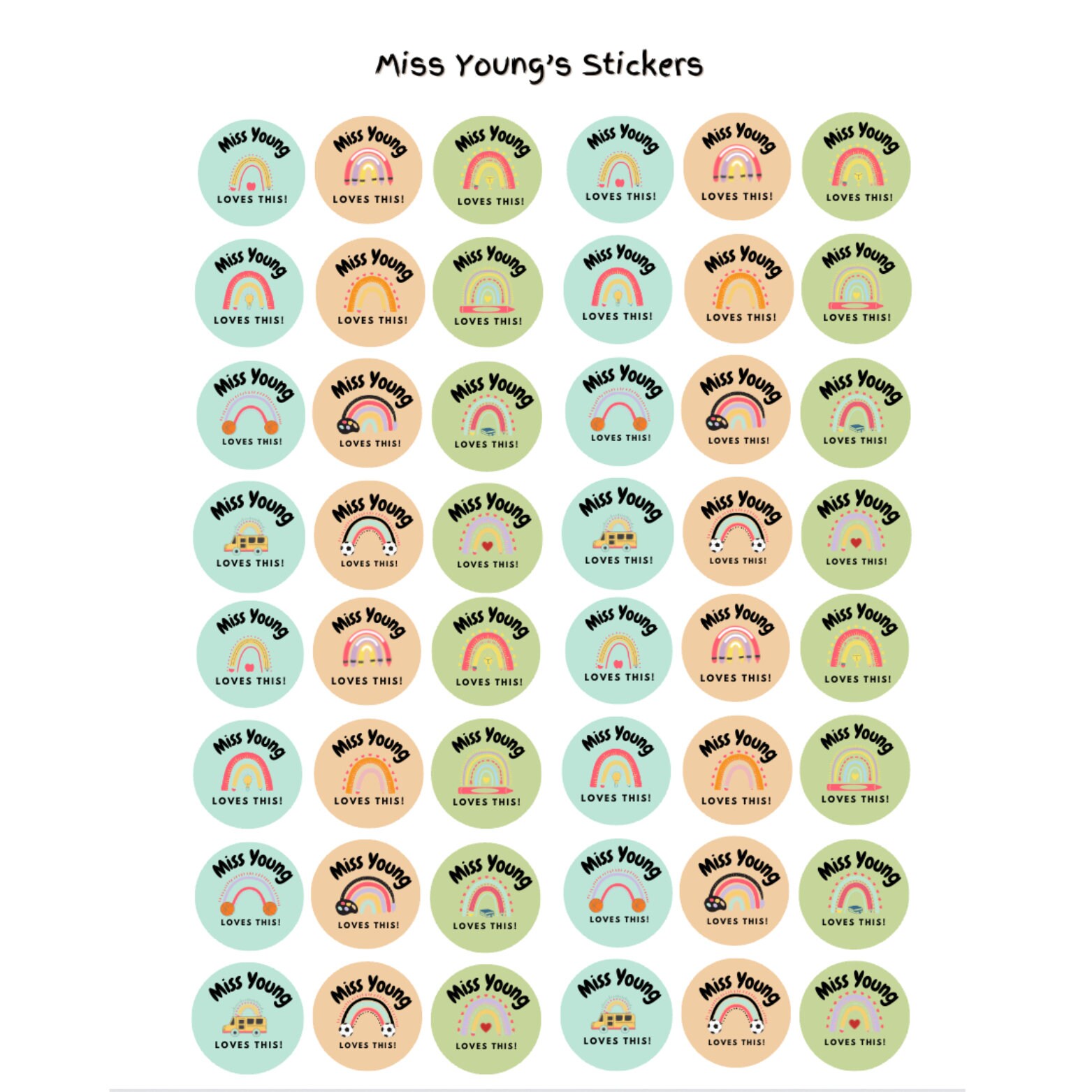 Well Done Stickers Teacher Stickers 12 Reward Stickers Personalised ...