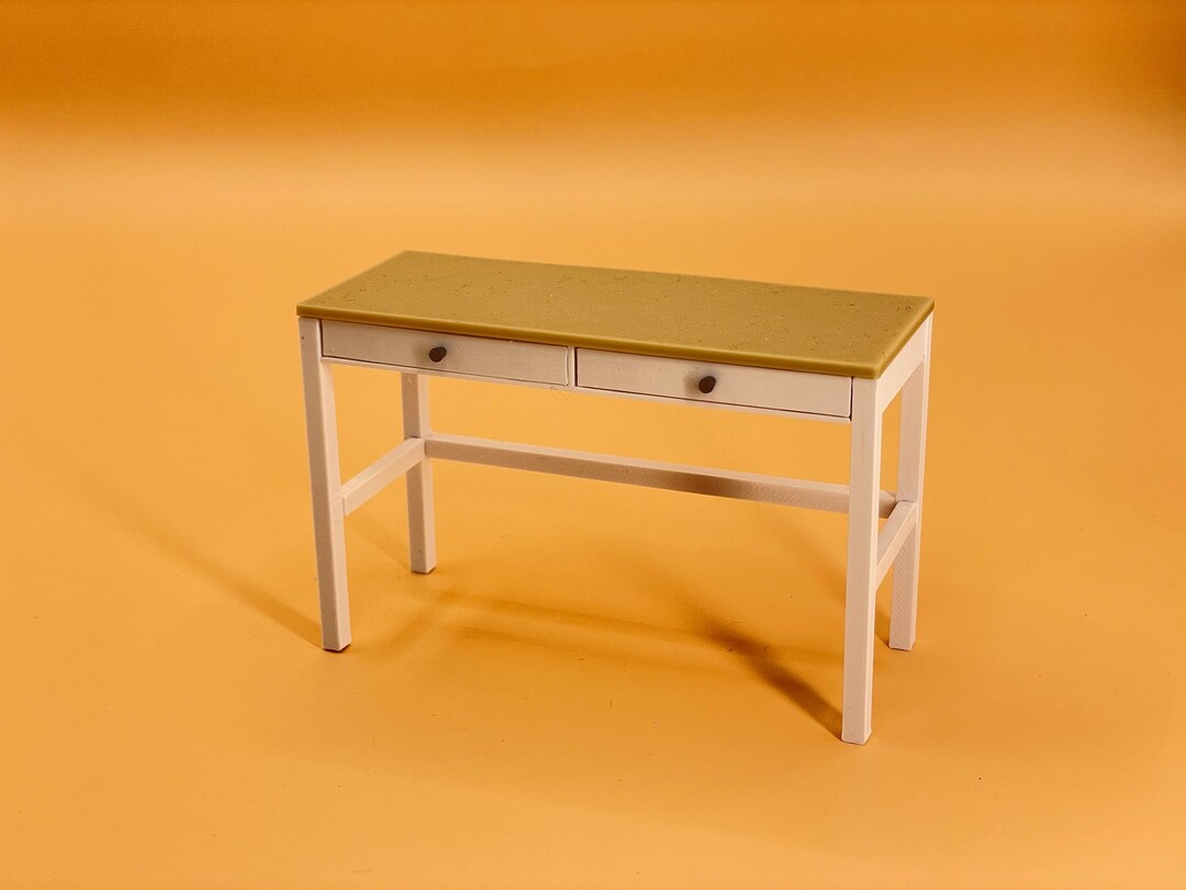 Miniature Dollhouse Desk With Drawers STL 1:12 Scale Desk Furniture ...