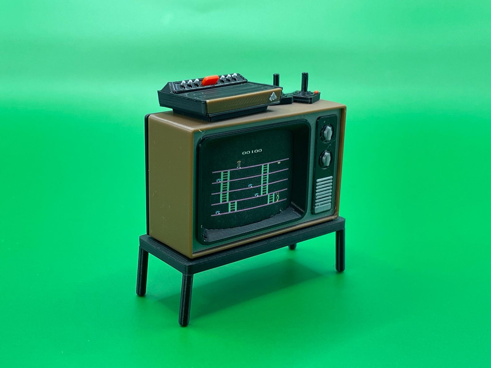 Retro 80s Gaming Setup 3D STL – 1:12 Scale Dollhouse Console & TV ...