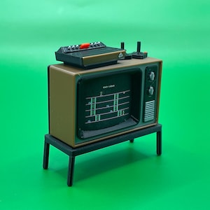 Retro 80s Gaming Setup 3D STL – 1:12 Scale Dollhouse Console & TV ...
