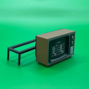 Retro 80s Gaming Setup 3D STL – 1:12 Scale Dollhouse Console & TV ...