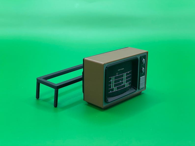 Retro 80s Gaming Setup 3D STL – 1:12 Scale Dollhouse Console & TV ...