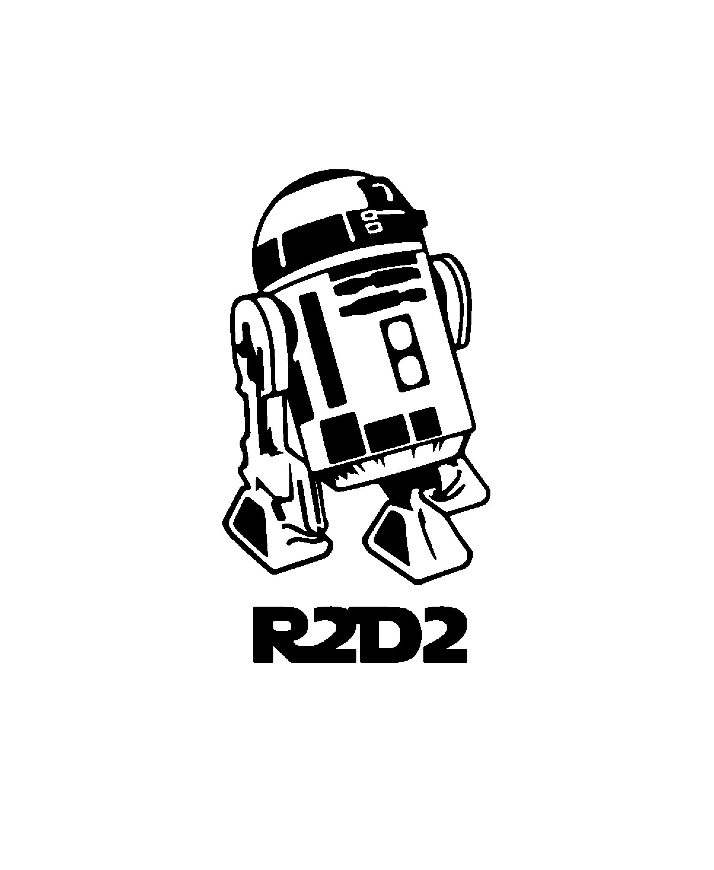 R2d2 Clipart Black And White