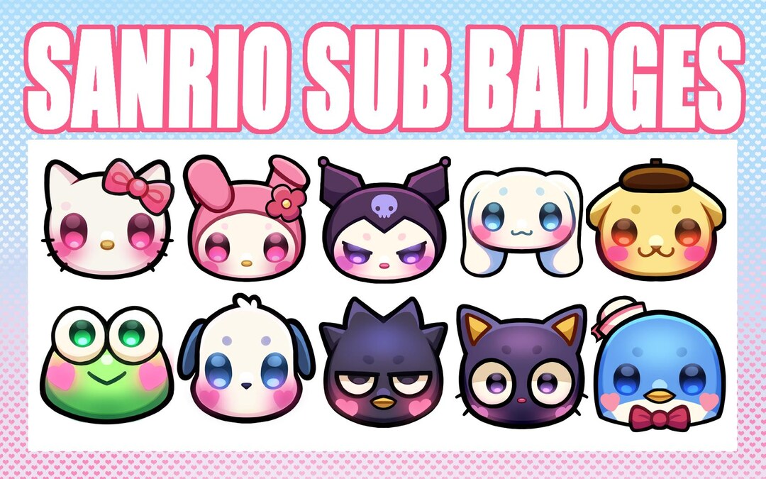 SANRIO TWITCH BADGES