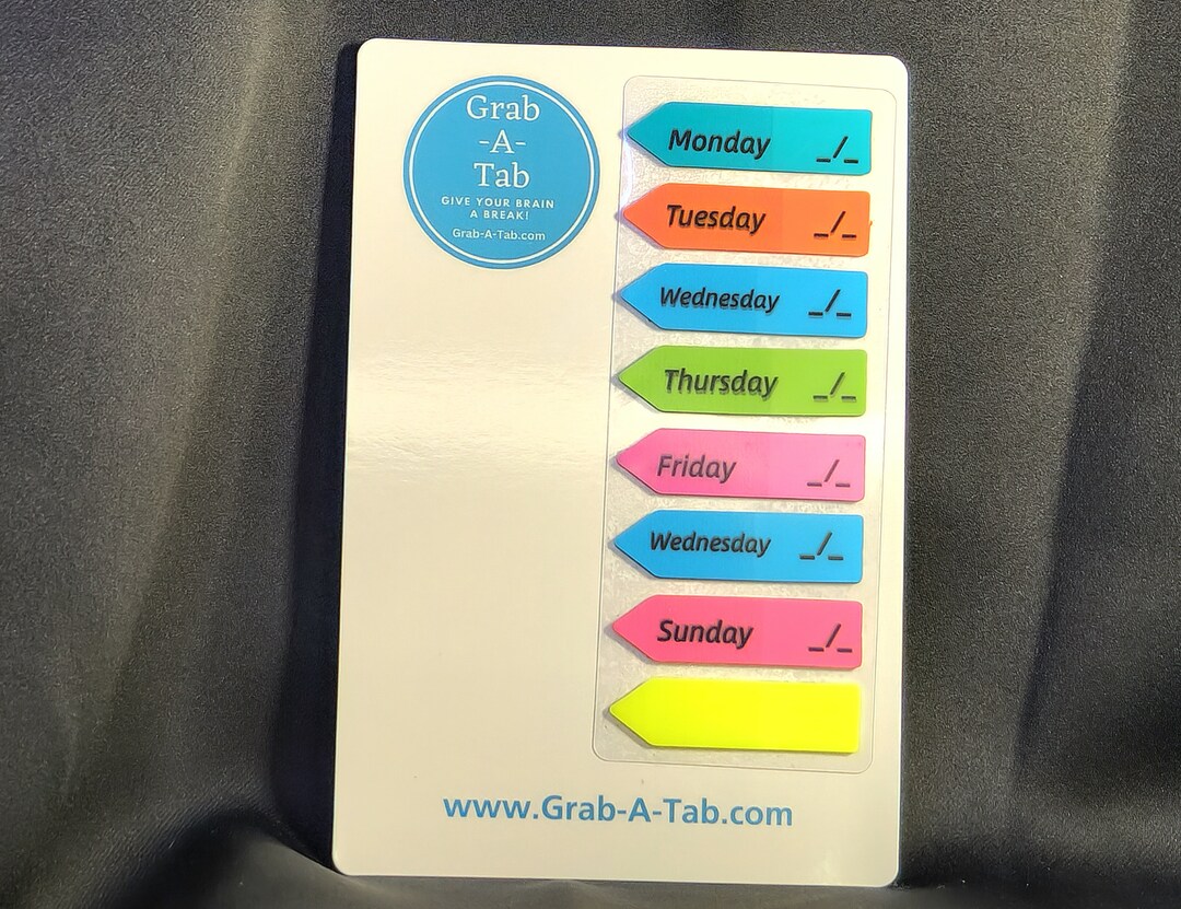 Food Labels Magnet! Grab-a-tab, Plain! 160 Tabs-7 Days/week Reusable ...