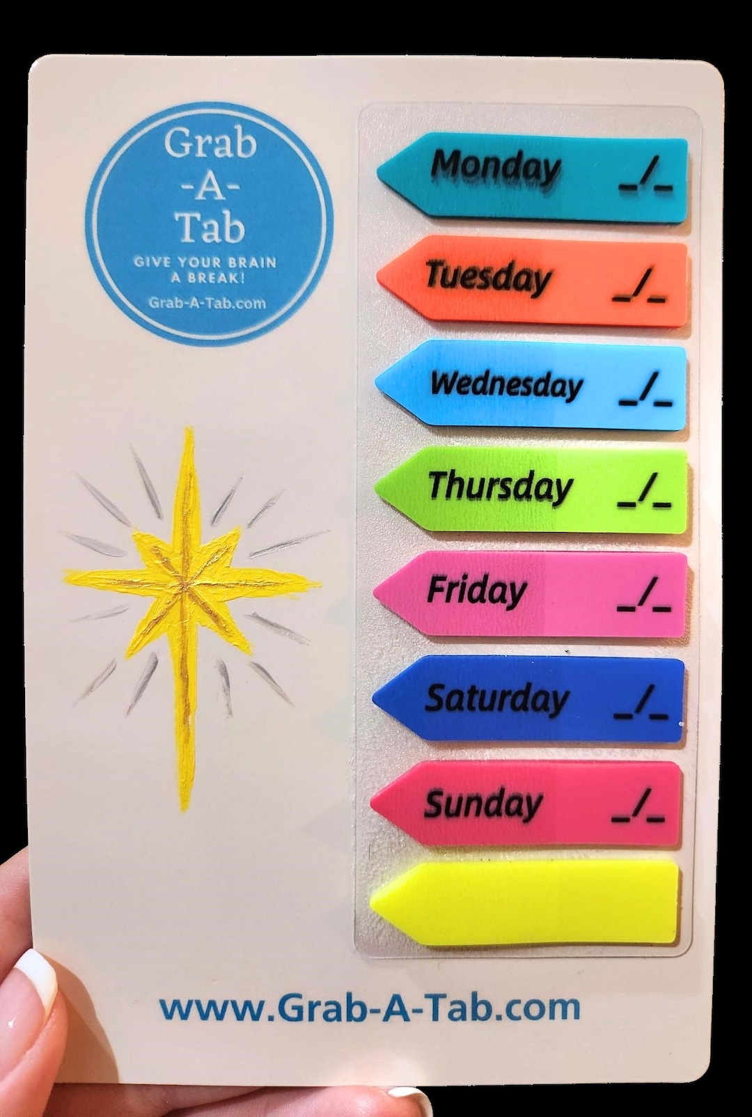 Food Labels Magnet! Grab-a-tab, Christmasstar! 160 Tabs-7 Days/wk ...