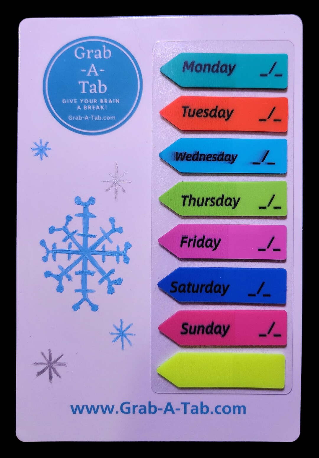 Food Labels Magnet Grab-a-tab, Snowflake 160 Tabs-7 Days/week Reusable ...