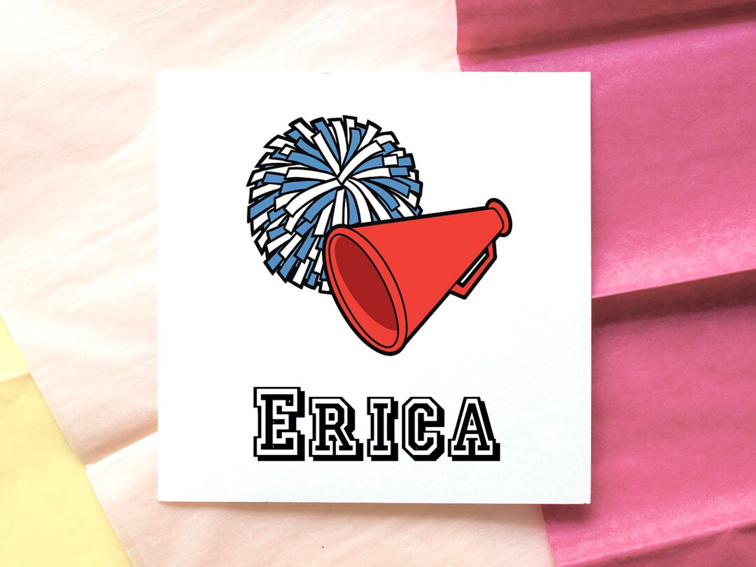 Personalized Cheer Card • Cheerleader Card • Cheer Gift • Cheer Bag Tag ...