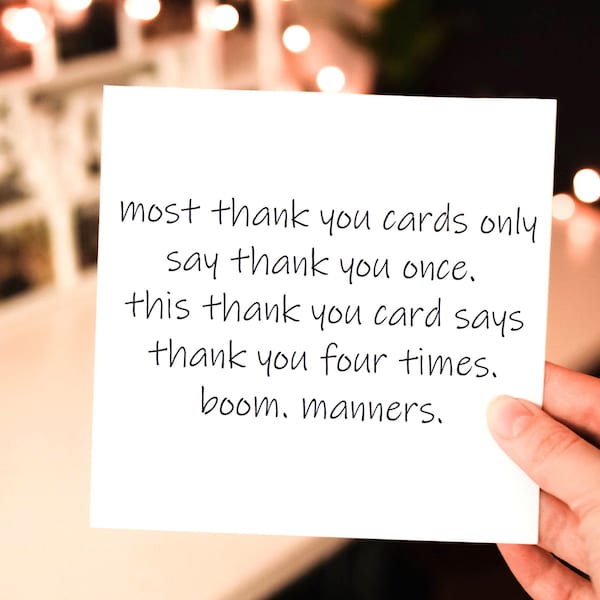 Sarcastic Thank You - Etsy