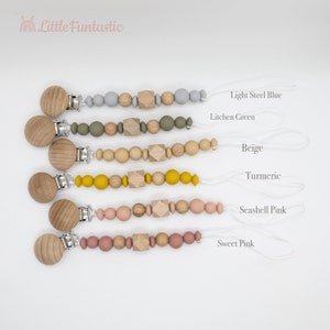 Personalized Pacifier Cilp/attachment Clip / Beech Wooden Clip ...
