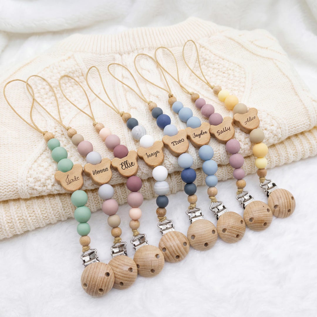 Personalized Pacifier Clip | Custom Name Baby Pacifier Holder ...