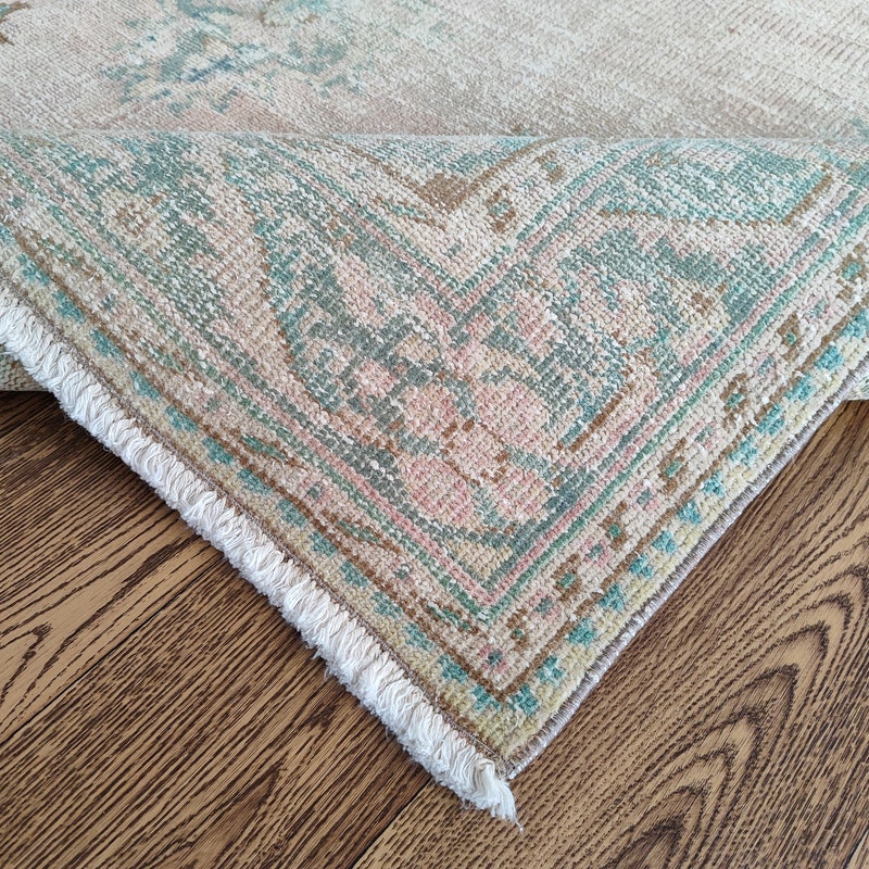 Blue Pink Turkish Rug - Etsy