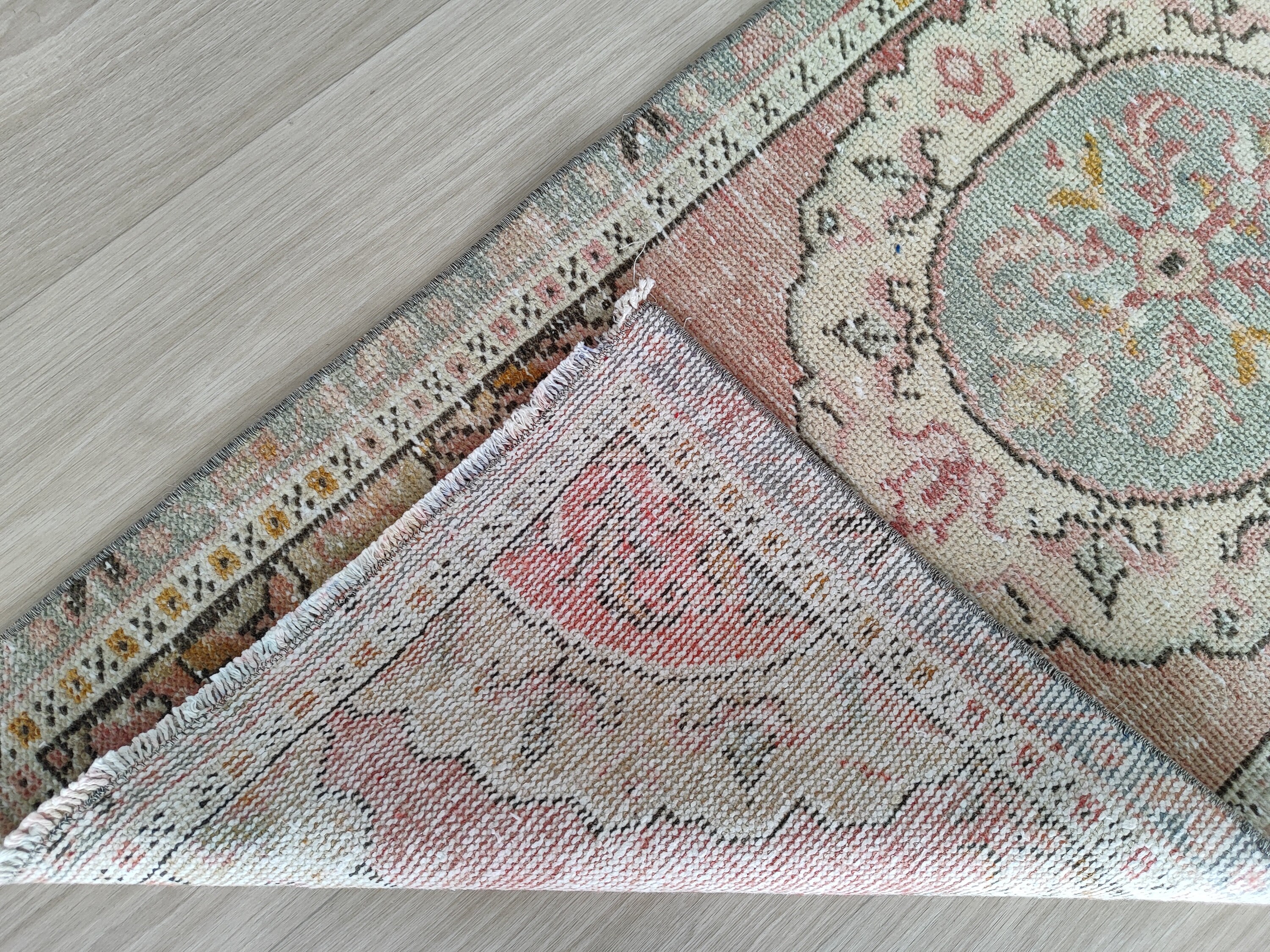 2x5 Pink Blue Orange Green Turkish Runner,2x5 Vintage Runner,oushak ...