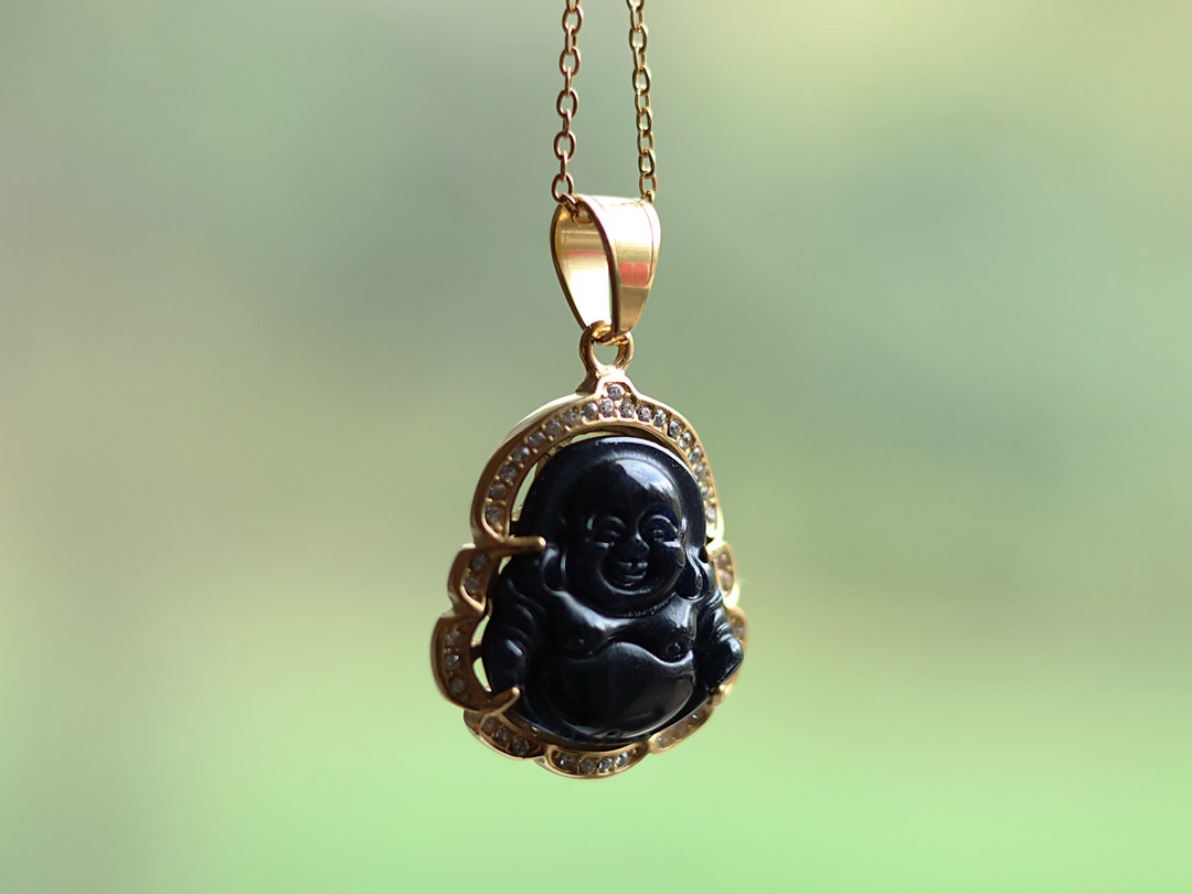 Black Buddha Chain Gold Jade Buddha Chain Necklace Buddha - Etsy