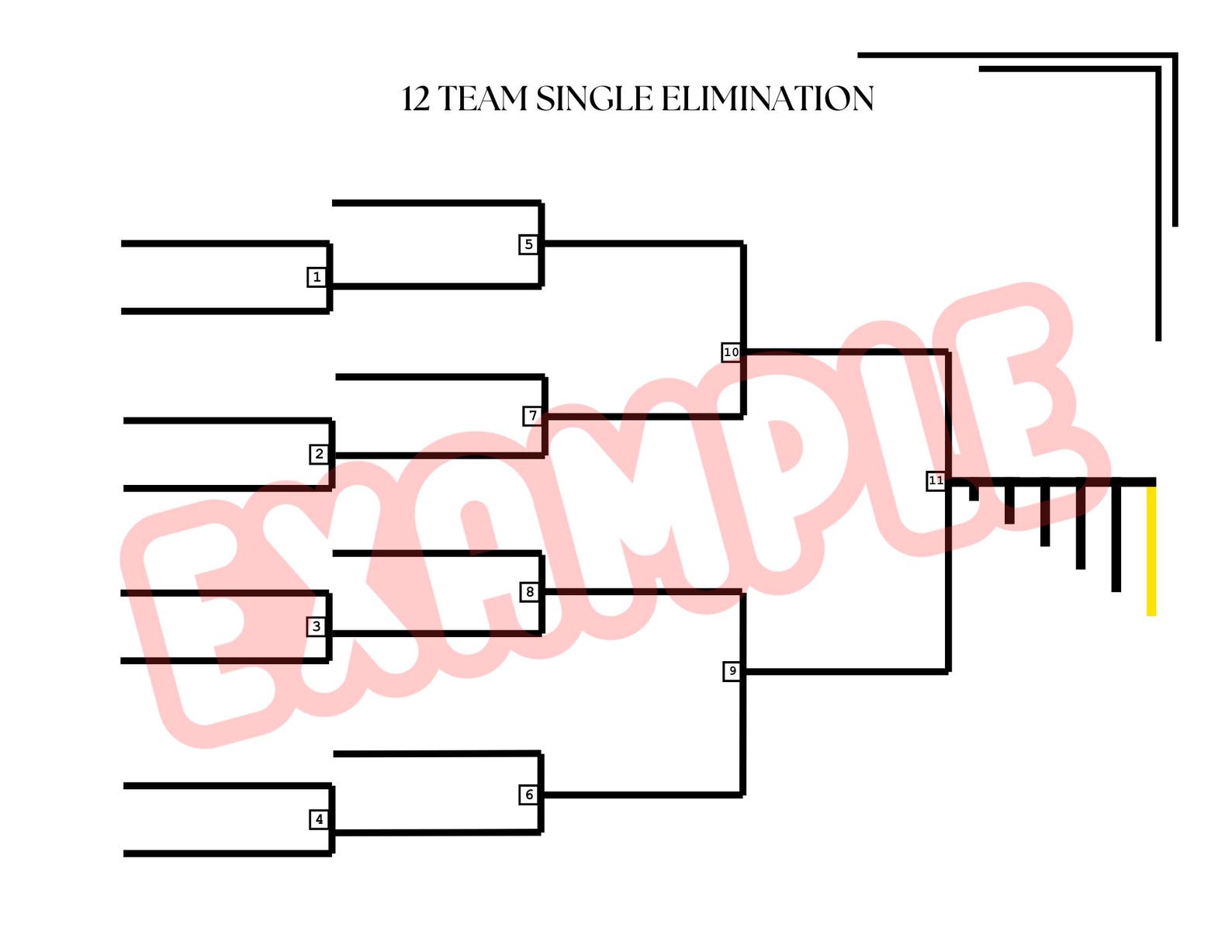 Professional Single Elimination Tournament Brackets (printable) - 6 to ...
