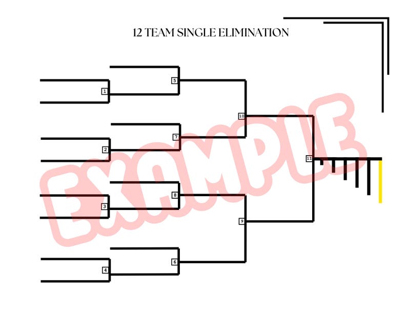 Professional Single Elimination Tournament Brackets (printable) - 6 to ...