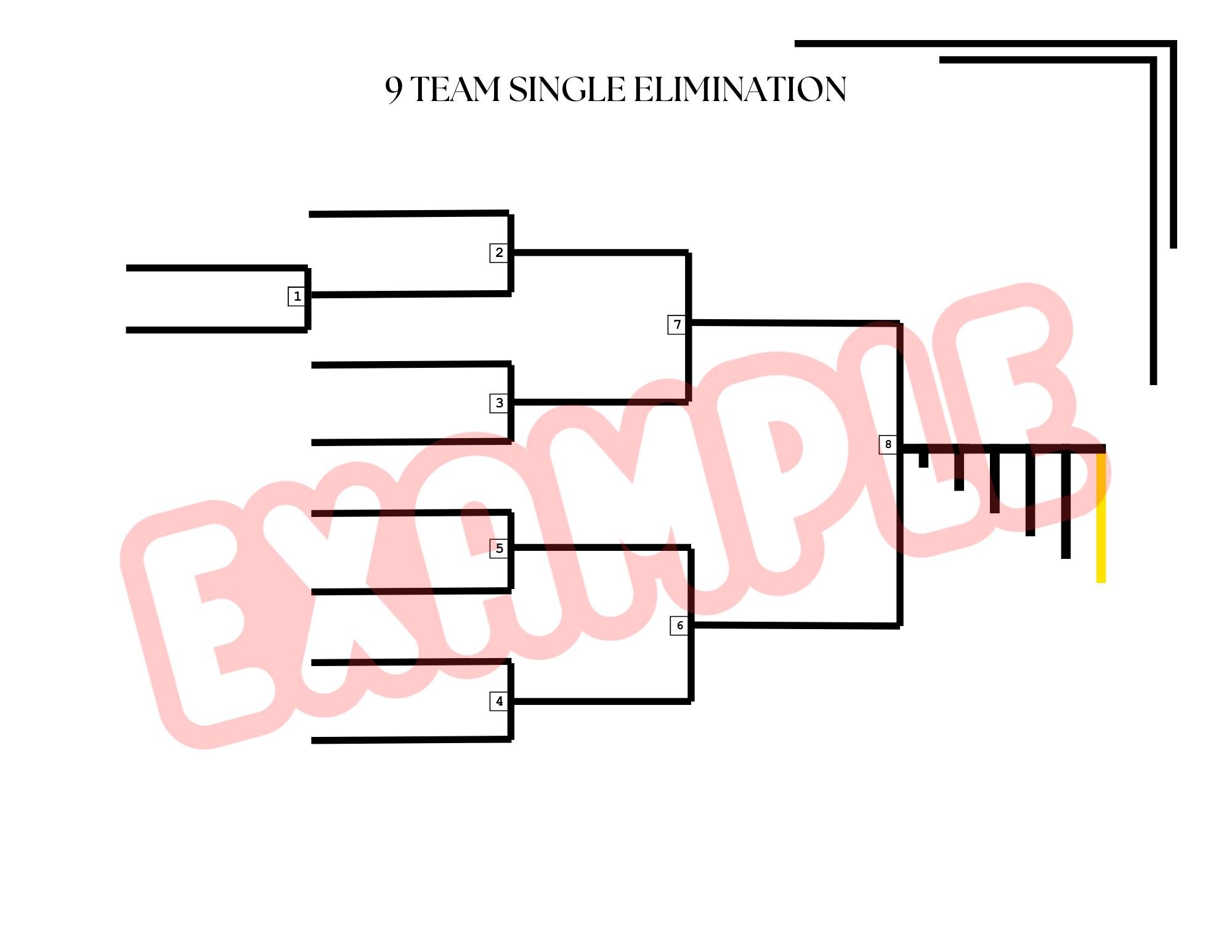 Professional Single Elimination Tournament Brackets (printable) - 6 to ...