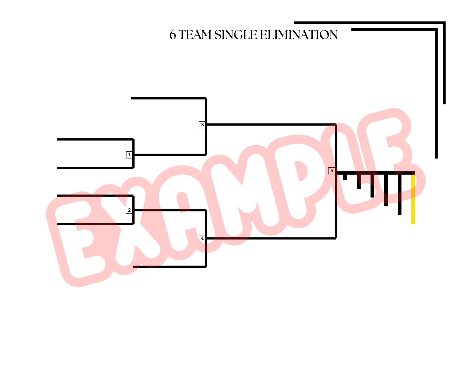 Professional Single Elimination Tournament Brackets (printable) - 6 to ...