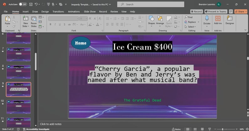 Customizable Jeopardy Powerpoint Template - Easy-to-use With Seamless ...