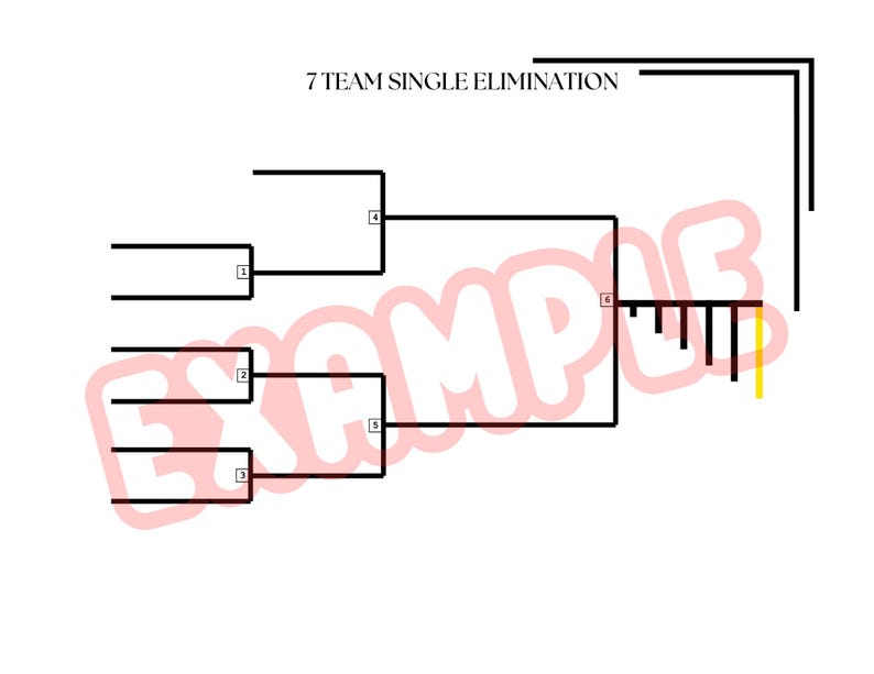 Professional Single Elimination Tournament Brackets (printable) - 6 to ...