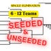 Printable Single Elimination Tournament Brackets 6 to 12 Team Templates ...