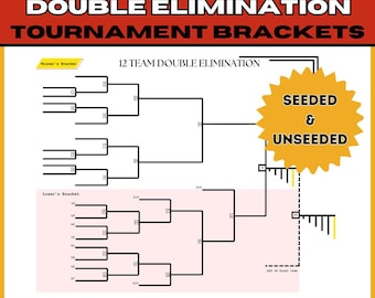 Professional Single Elimination Tournament Brackets (printable) - 6 to ...