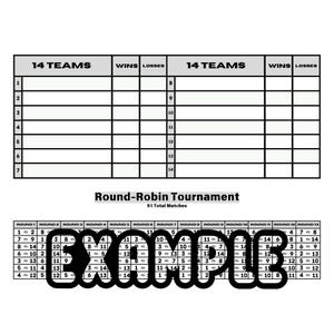 Professional Round-robin Tournament Brackets (printable) - 4 to 18 Team ...