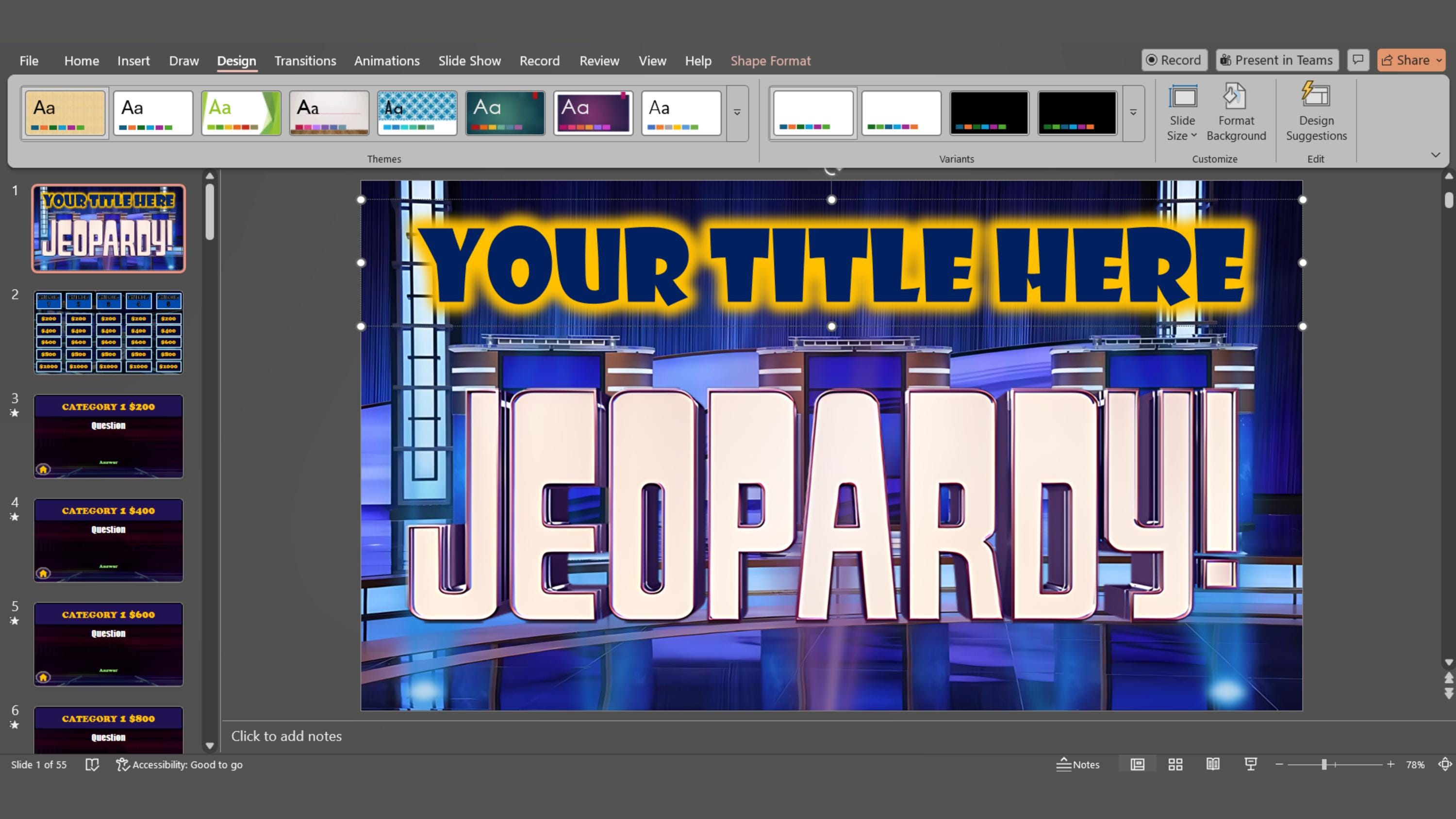Customizable Jeopardy Powerpoint Template | Easy-to-use With Seamless ...