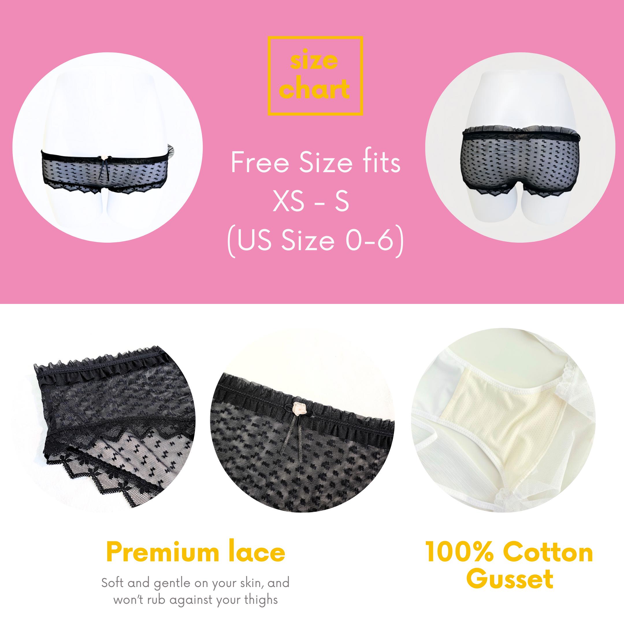 Kawaii Cute Butterfly Sheer Lace Panty Premium Soft Lace Breathable