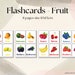 Educational Printable Cards Fruits Cards Preschool Flashcards Learning ...