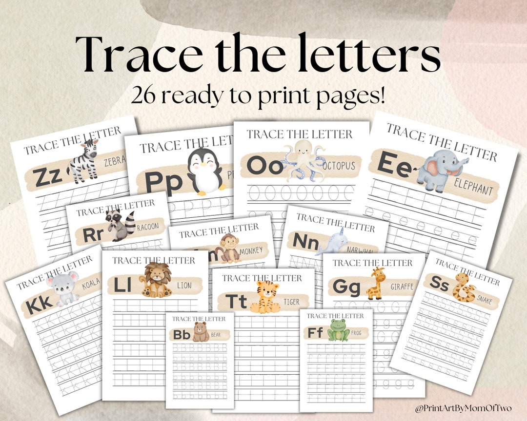 Alphabet Trace Abc Tracing Printable Preschool & Kinder Worksheets ...